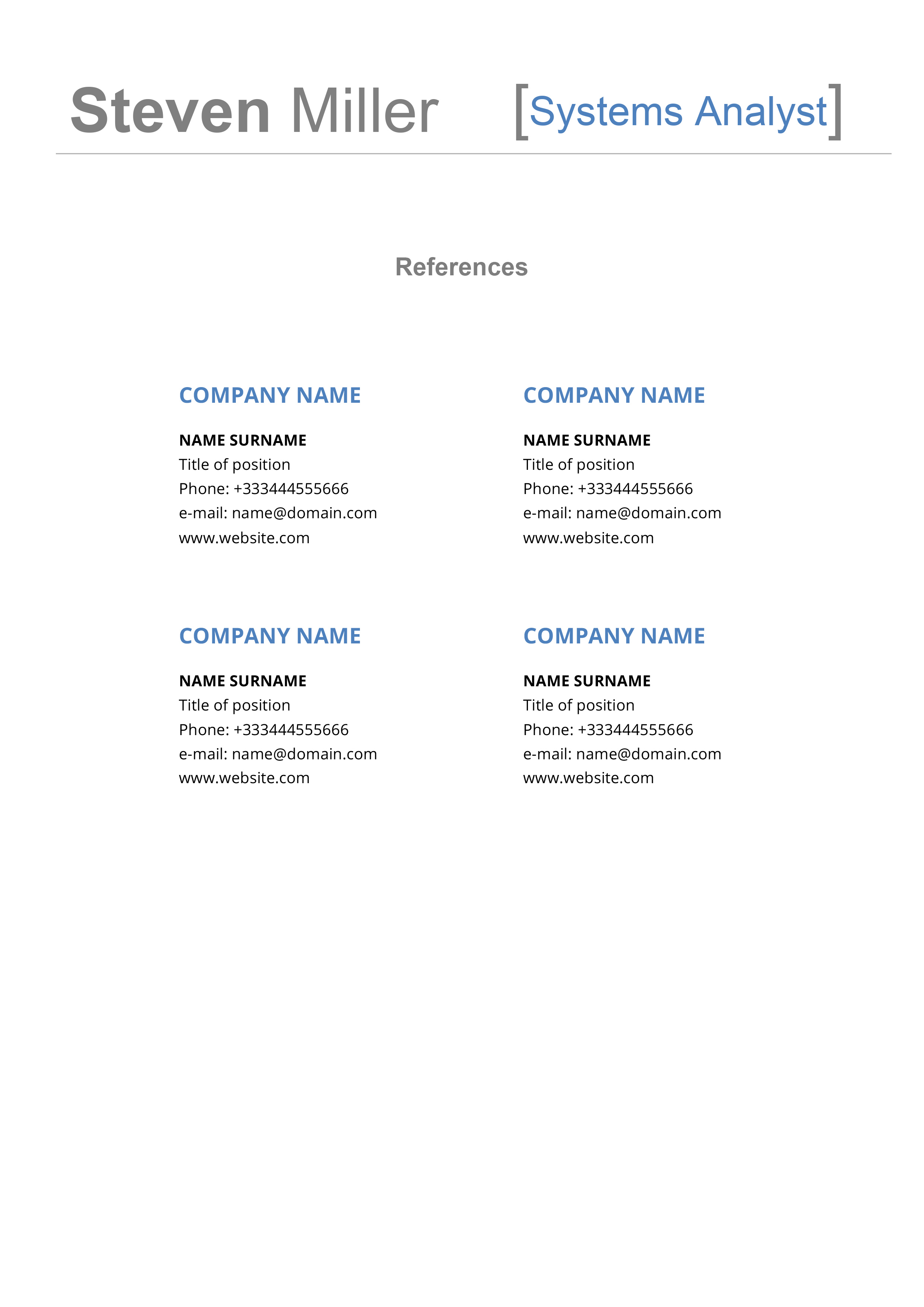 The Steven Resume - Creative Resume for IT Professionals