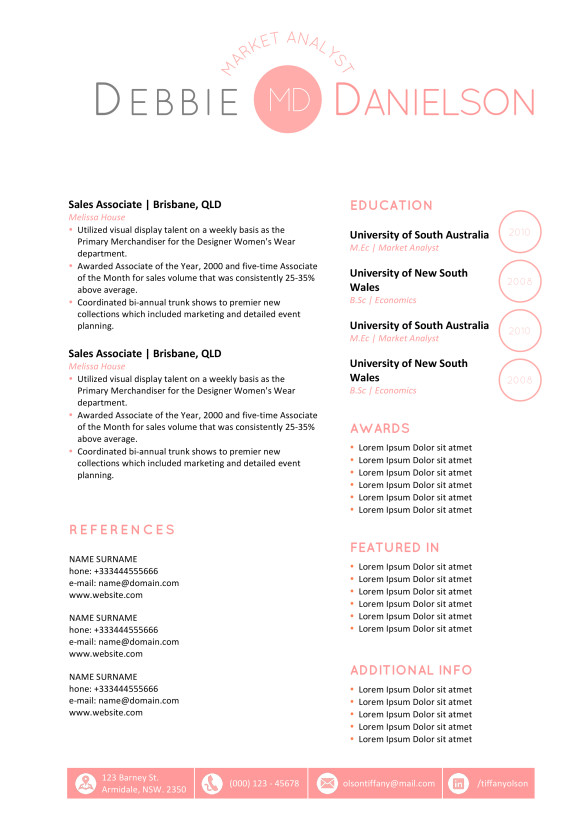 The Debbie Resume - Creative Resume Template